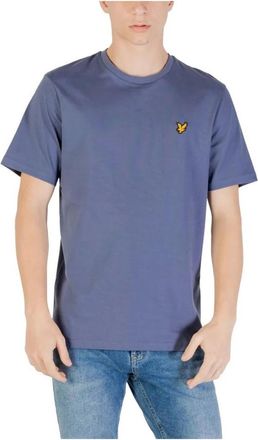 Lyle & Scott Homme, Tops, Bleu, Taille: M T-shirt Moderne Col Rond