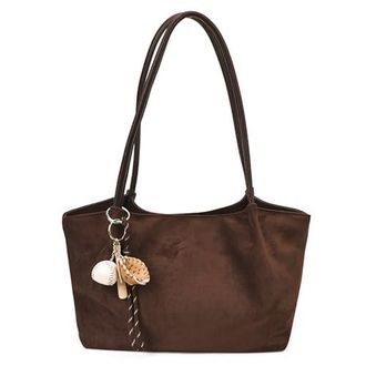 Generic Sac fourre-tout en cuir synth&eacute;tique tendance avec pendentif sous les bras pour femme, travail, shopping, voyage, caf&eacute;, 16.54x9.06x4.72inch