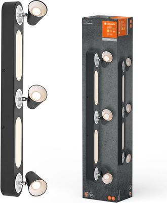 Ledvance DECOR SPOT NEPTUNE, 26W, 1.100lm, schwarz, Spotleuchte, verstellbare Köpfe, vielseitig anwendbar, Innenraumspot, warmweiße Lichtfarbe, hochwertige Opt