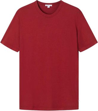 James Perse T-shirt &agrave; col rond et manches courtes - Homme - Tops - Rouge - Taille: XL