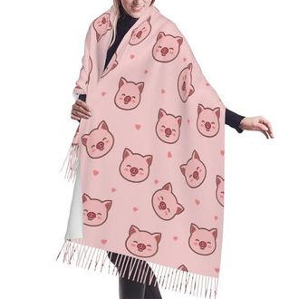 Generic Motif De Cochon Mignon De Dessin Anim&eacute; Femme &Eacute;charpe Grande Scarf Longue Ch&acirc;le Wrap Pour Cadeau Automne Hiver Mariage