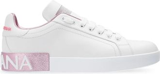 Dolce & Gabbana Femme, Chaussures, Blanc, Taille: 37 EU Baskets Portofino