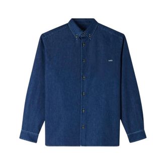 A.P.C. A.p.c., Femme, Chemises, Bleu, Taille: 40 FR Cohal Shirt