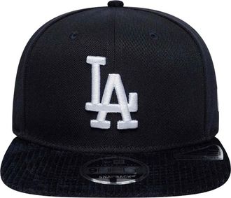 New Era Casquette 9Fifty &agrave; visi&egrave;re en velours c&ocirc;tel&eacute; - unisex - Accessoires - Bleu - Taille: M/L
