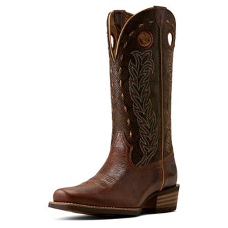 Ariat Womens Lucera Narrow Cutter Toe Western Boot in Deepest Tan Chocolate Snake Print, B Medium Width, Size 36.5, by Ariat