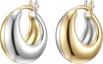 Glanzst&uuml;cke M&uuml;nchen Ohrringe - Sterling Silber Creolen - Gr. unisize - in Gold - f&uuml;r Damen