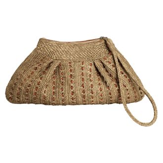 Ibeliv Femme, Sacs, Beige, Taille: ONE Size Mezzo Raffia Clutch