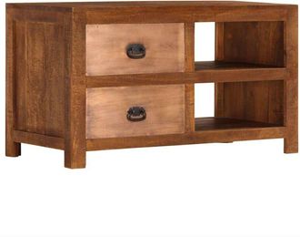 vidaXL Couchtisch mit 2 Schubladen 90x40x50 cm Massivholz Mango Vidaxl