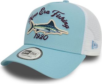 New Era A-Frame Mesh Trucker Cap - Fishing 1920 Sky Blue