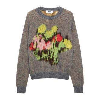 Msgm Msgm, Damen, Strickwaren, Grau, XSGr&ouml;&szlig;e