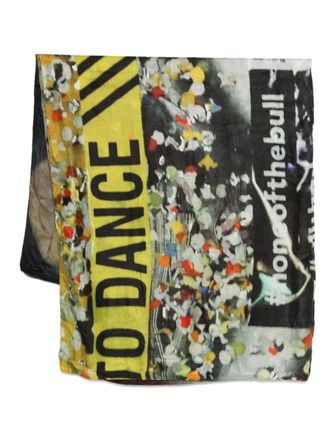 Talking Walls foulard &agrave; imprim&eacute; lettres - Bleu