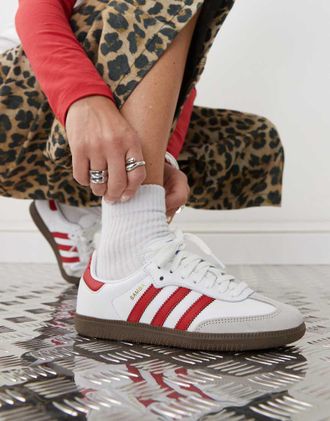 adidas Originals Samba OG - Sneaker in Weiß und Rot