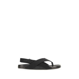 Saint Laurent Flache Sandalen - - Shoes - Damen - Schwarzk - 38 EU
