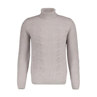 Boglioli Gem&uuml;tlicher Texturierter Woll Rollkragenpullover - - Knitwear - Herren - Beige - XL