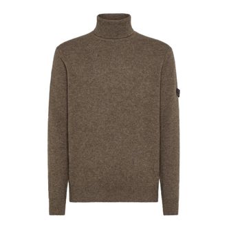 Peuterey Grauer Woll Yak Pullover - - Knitwear - Herren - Grau - XL