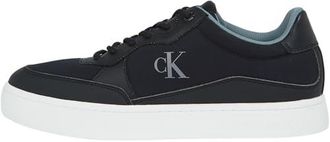Calvin Klein Baskets Cupsole Homme Classic Tech Ripstop Basses, Multicolore (Black/Bright White/Trooper), 44