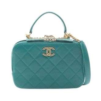 Chanel Pre-owned Matelasse Leder 2-Wege-Schultertasche - - Pre-owned - Damen - Gr&uuml;n - ONE SIZE