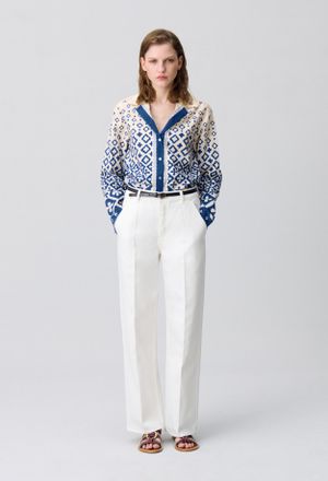 Claudie Pierlot Flie&szlig;endes bedrucktes Hemd