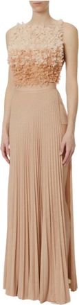 Elisabetta Franchi Femme, Robes, Beige, Taille: 40 FR abiti Viscosa