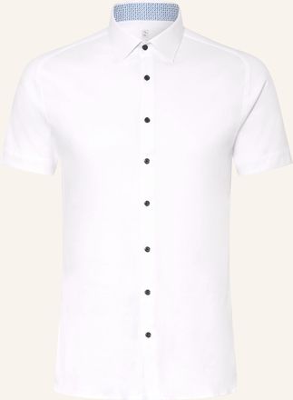 DeSoto Desoto Kurzarm-Hemd Slim Fit Aus Jersey weiss