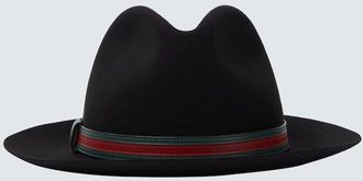 Gucci Hut Web Stripe aus Wolle