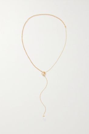 Gucci Blondie Goldfarbene Kette Mit Kunstperle - Creme