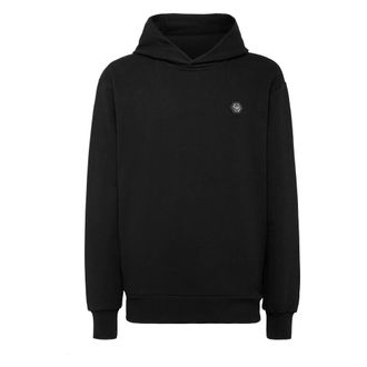 Philipp Plein Logo-Patch Langarm-Hoodie - - Sweatshirts & Hoodies - Herren - Schwarzk - L