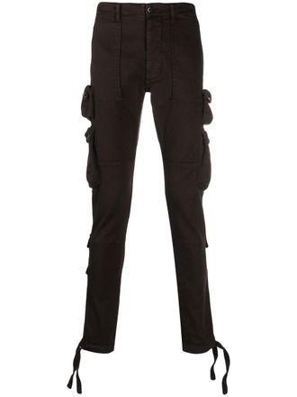 Amiri pantalon slim &agrave; poches cargo - Marron