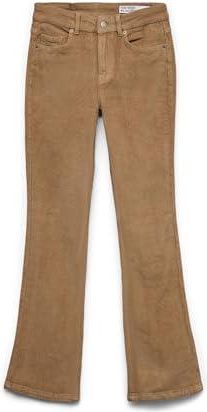 Vero Moda Vmflash Mr Flared Corduroy Pants Noos Jean évasé, Gris Clair, 26W / 30L Femmes