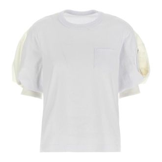 sacai Balloon T-Shirt - - Tops - Damen - Wei&szlig; - M