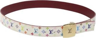Louis Vuitton Pre-owned Toile ceintures - Femme - Pre-owned - Blanc - Taille: ONE Size