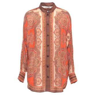 Zimmermann Femme, Blouses et Chemises, Orange, Taille: 42 FR Chemise en soie imprim&eacute;e Mahon