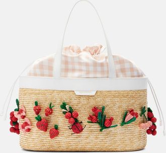 Aquazzura Tote Bag Botanica Medium aus Raffiabast