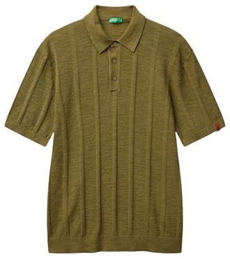 Benetton Maglia Polo M/M 115gk301g, Vert, Medium Homme