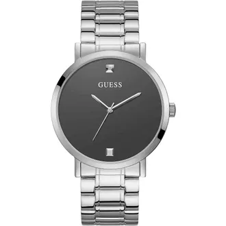 Guess Diamond Analog Uhr - - Accessories - Herren - Grau - ONE SIZE