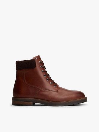 Tommy Hilfiger Bottes en cuir à semelle crantée