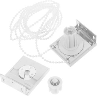 PartyKindom Rollokupplungshalterung Und Zugkette Aus Abs Und Aluminiumlegierung F&uuml;r Gardinenstangen 28mm Rostfrei Stabile Halterung Mit Endkappen F&uuml;r Sicheres Rol