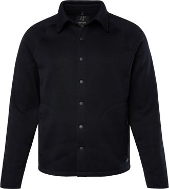 JP1880 Herren gro&szlig;e Gr&ouml;&szlig;en &Uuml;bergr&ouml;&szlig;en Menswear L-8XL Hemdjacke, Langarm, Strickfleece, Kentkragen, bis 8 XL Navy blau 8XL 832235130-8XL