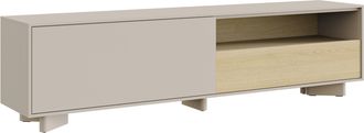 Selsey TV Schrank 175 cm Kaschmir Eiche Vicenza - Sideboard Wohnzimmer und Lowboard stehend, modernes TV Board mit T&uuml;ren, Schublade und offener Nische, TV M&ouml;