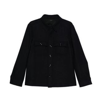 Tom Ford Blaue Baumwolljacke Kragenklappe Taschen - - Jackets - Herren - Blau - L