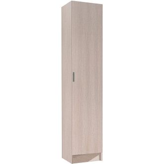 PEGANE Pegane - Armoire colonne de rangement 1 porte 4 &eacute;tag&egrave;res ch&ecirc;ne - Dimensions 180x37x37 cm - Fabrication espagnole certifi&eacute;e PEFC
