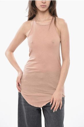 Rick Owens LIDO Cotton Tank Top BASIC with Raw Hem size 42