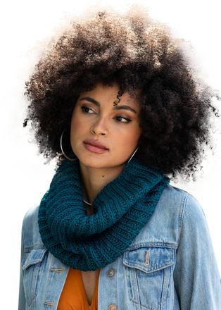 Likemary Damen Schlauchschal - Multifunktionstuch & Halsw&auml;rmer aus Merinowolle - Nachhaltiger, Warmer Loop Schal - Ethisches Geschenk f&uuml;r Frauen Blau Gr&uuml;nblau