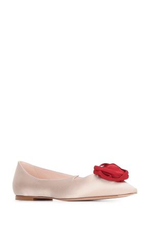 Roger Vivier Womens I Love Vivier Rose Ball 05 M014danzar602ciliegia Ballerine Flat Shoes