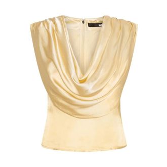 Rotate Chiffon Wasserfall Top - - Tops - Damen - Gelb - XS