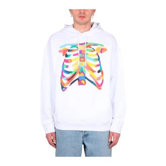 Marcelo Burlon Skeleton Print Hoodie - - Sweatshirts & Hoodies - Herren - Wei&szlig; - M