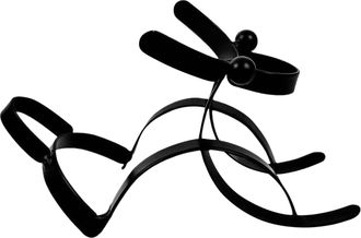 Generico Weinregal | Flaschenhalter aus Metall mit abstraktem Hund | Weinhalter mit dekorativem Design | f&uuml;r Haus, K&uuml;che, Wohnzimmer, Esszimmer, Bar und Dekora