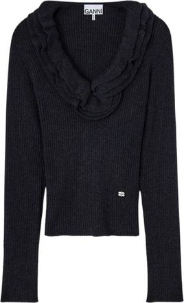 Ganni Damen, Strickwaren, Schwarzk, MGr&ouml;&szlig;e