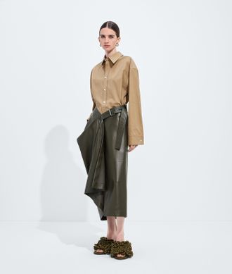 Bottega Veneta Jupe en cuir brillant - Vert - Femme - 32