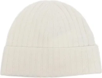 Joseph JF010109 Ribbed Knit Wool Beanie - Beige